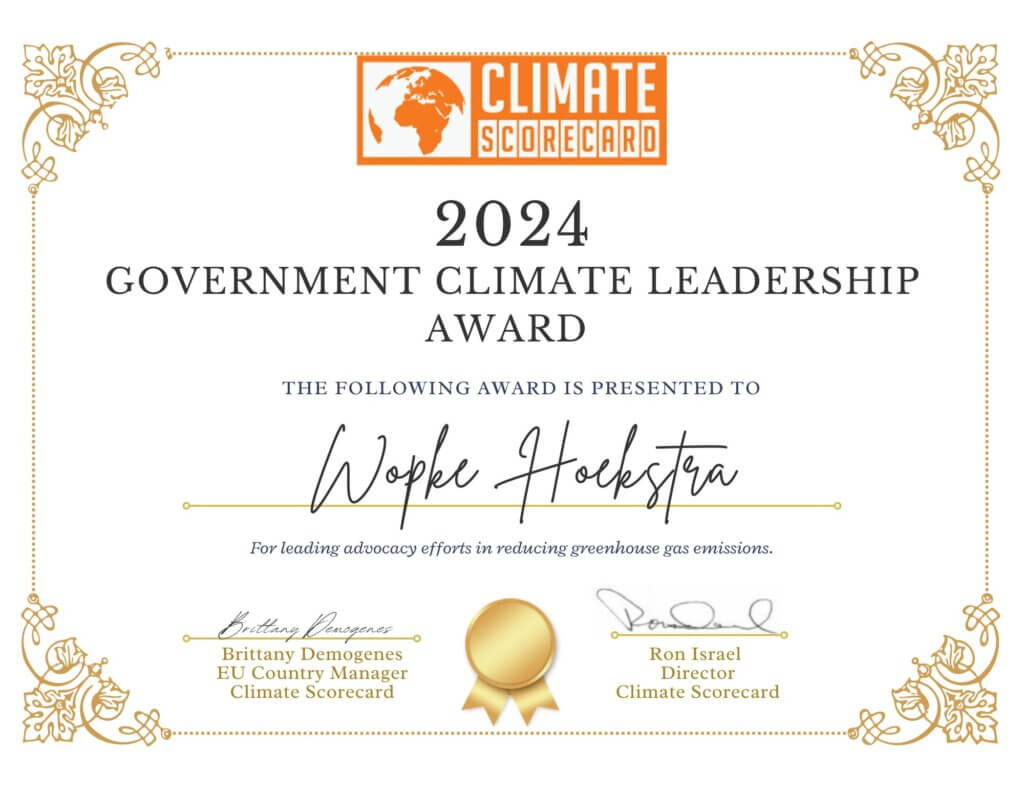 EU 2024 Climate Scorecard Award: Wopke Hoekstra - Climate Scorecard
