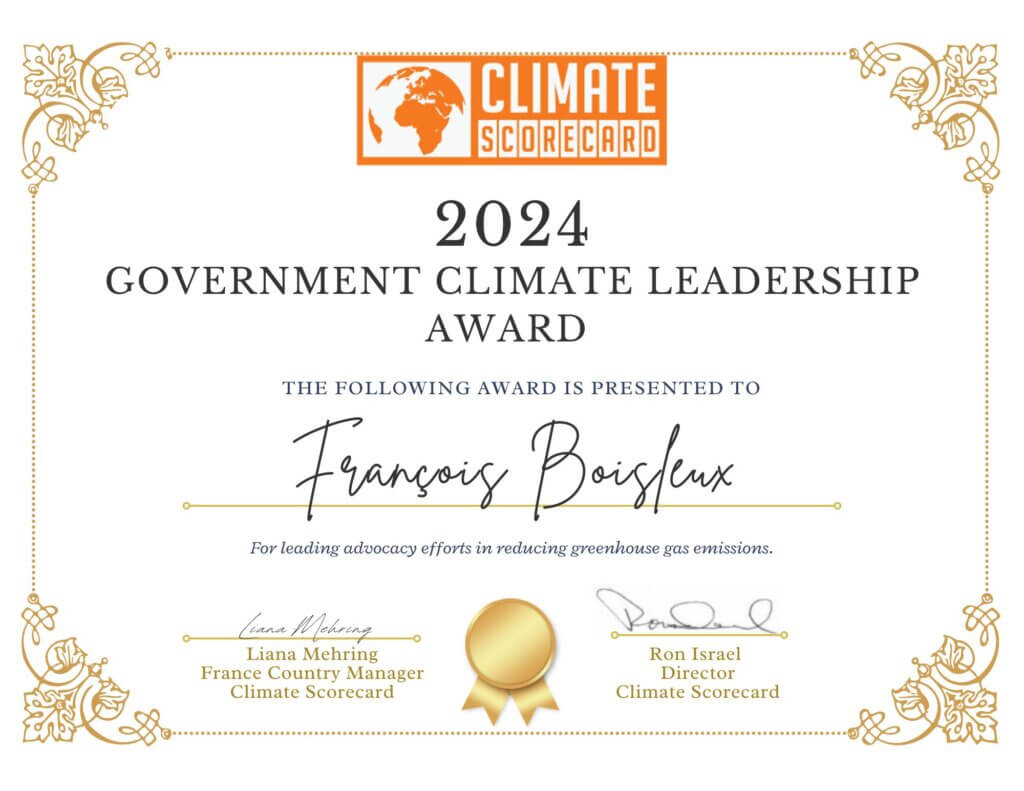 France 2024 Climate Scorecard Award: François Boisleux - Climate Scorecard